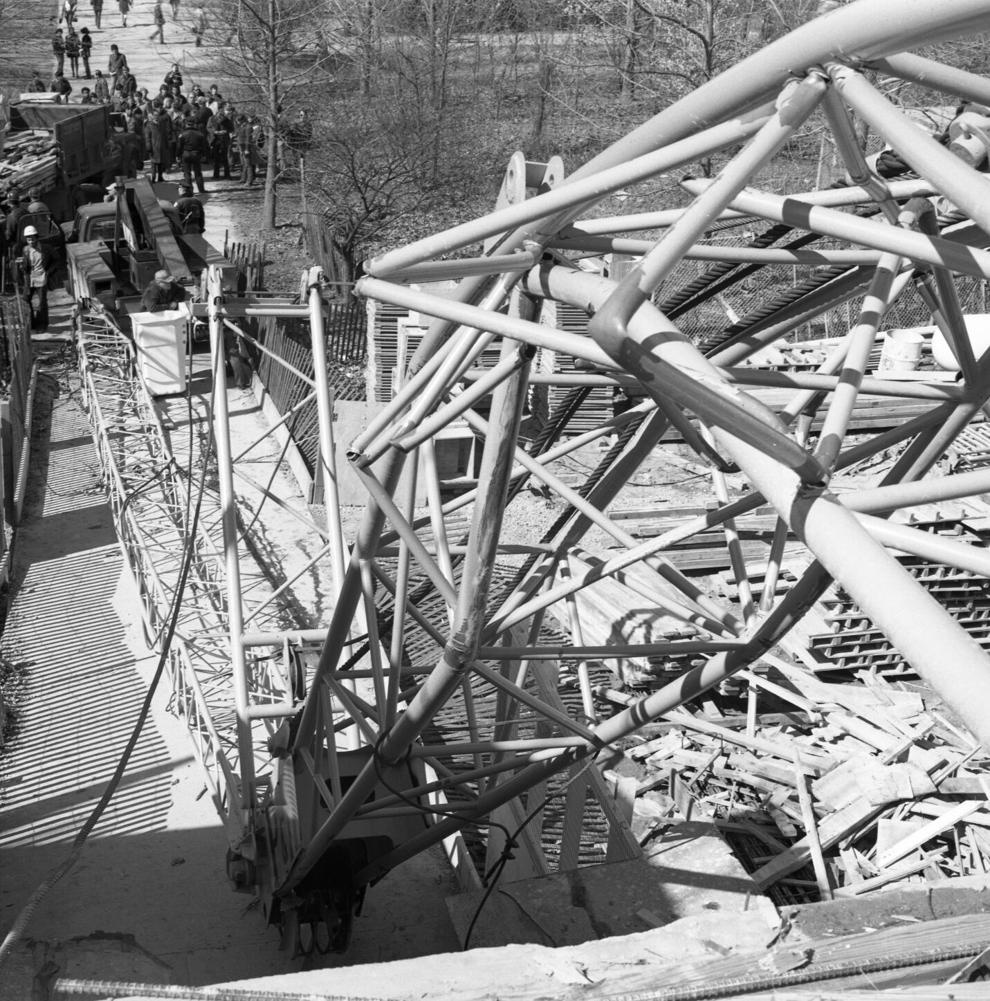 Photos: Faner Hall construction accident, March 6, 1972 | History ...