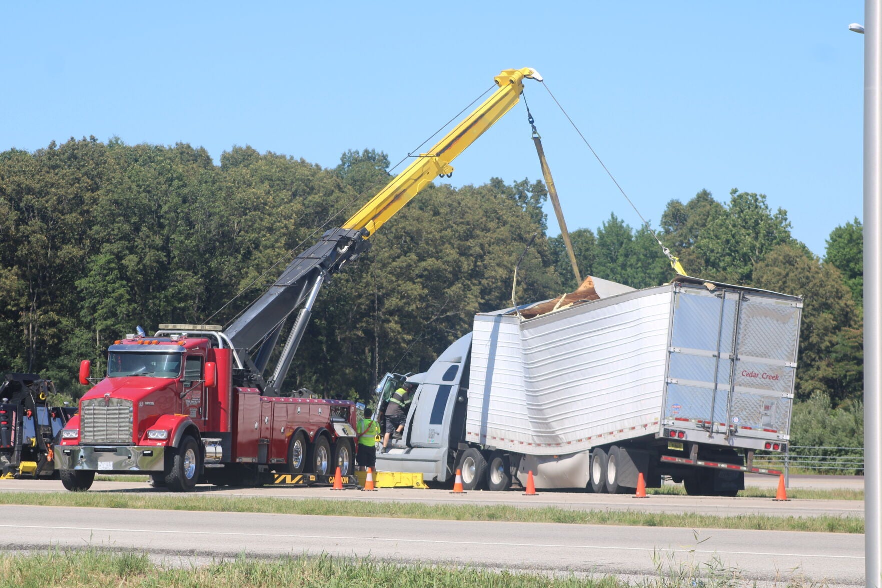 Overturned semi-truck blocks Interstate 57 near Marion | Latest ...
