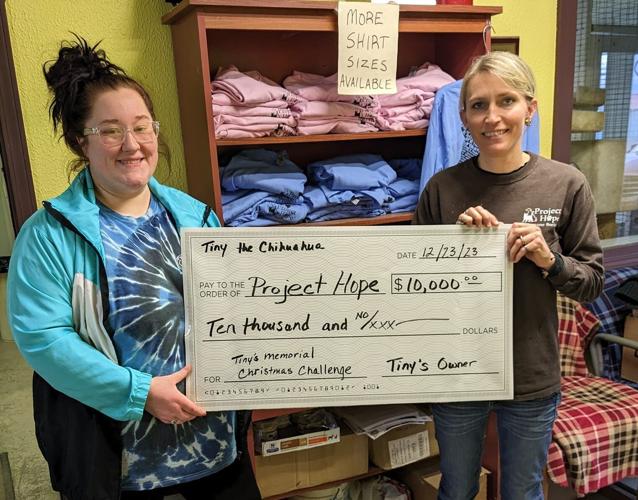 Project Hope Humane Society receives first Tiny's Challenge check ...