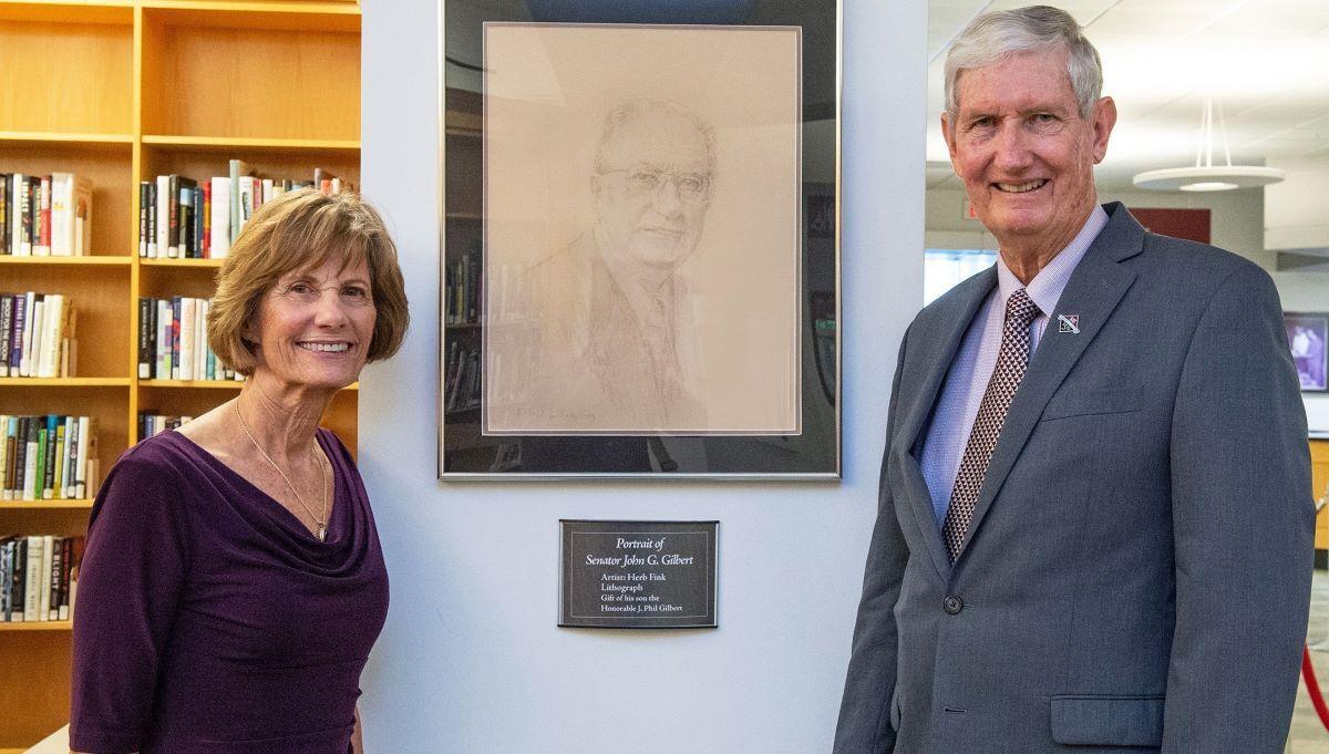 Portrait of ‘education senator’ by artist Herbert Fink displayed at ...