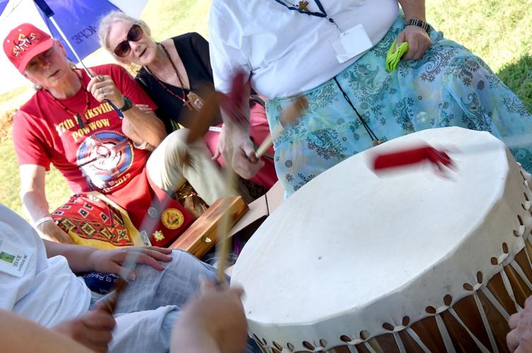 Members of different tribes greet visitors at Native American Indian ...