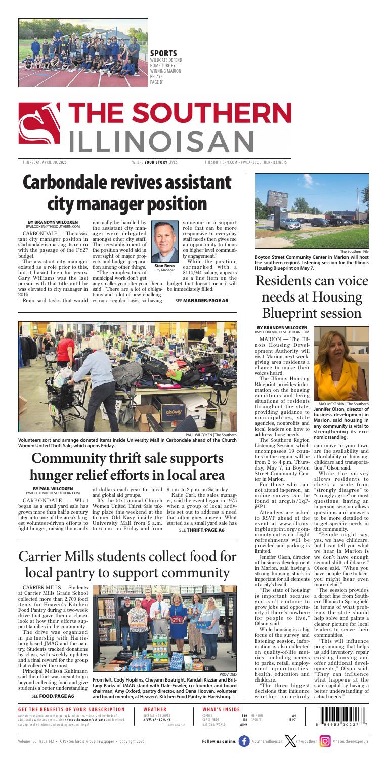 Page A1 | The Southern Newspaper E-edition | thesouthern.com