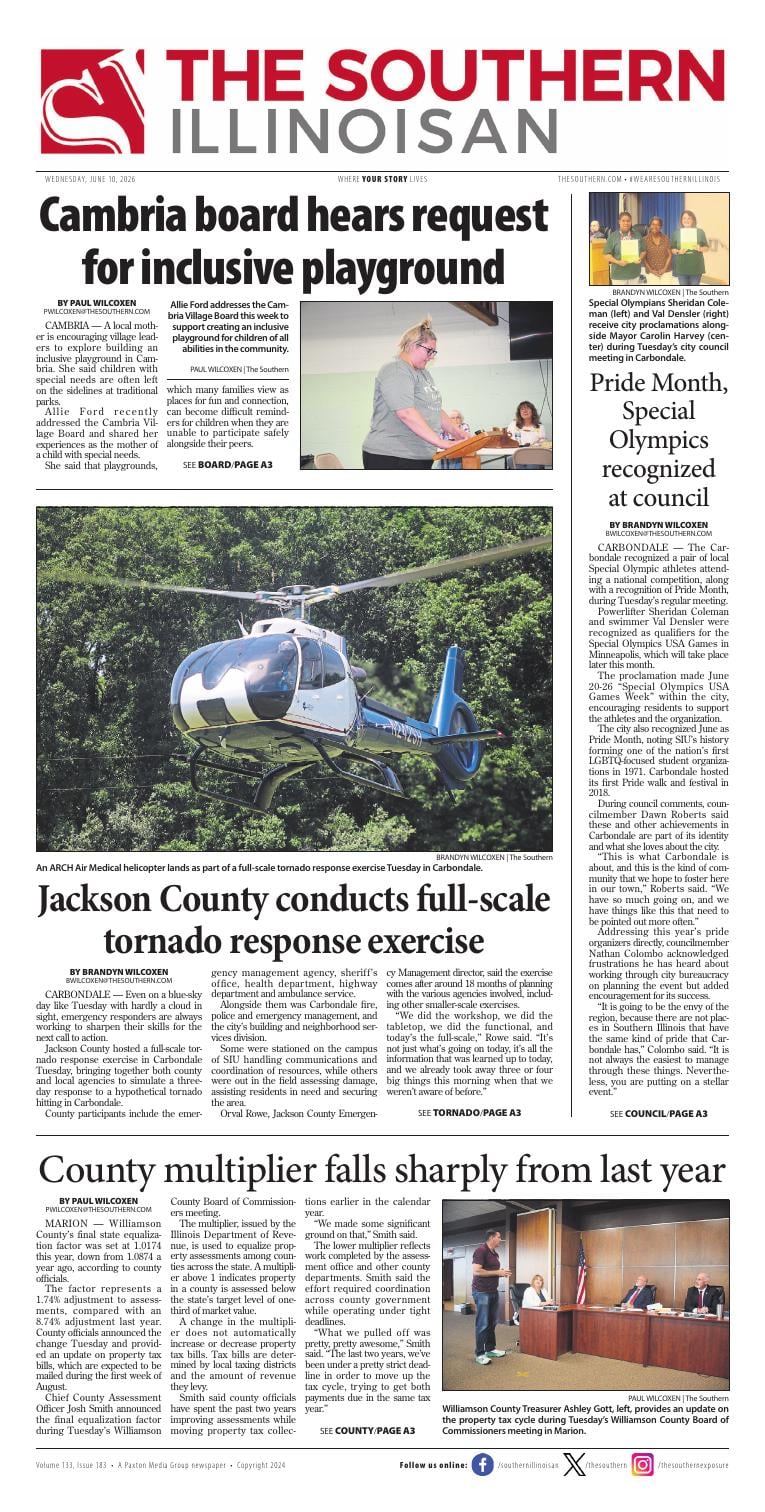 Page A1 | The Southern Newspaper E-edition | thesouthern.com