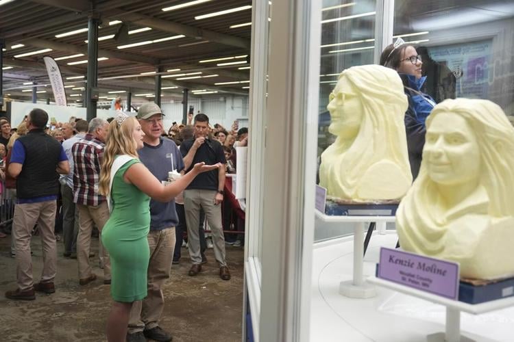 It's a pork chop on a stick and a vanilla shake for Tim Walz at the ...