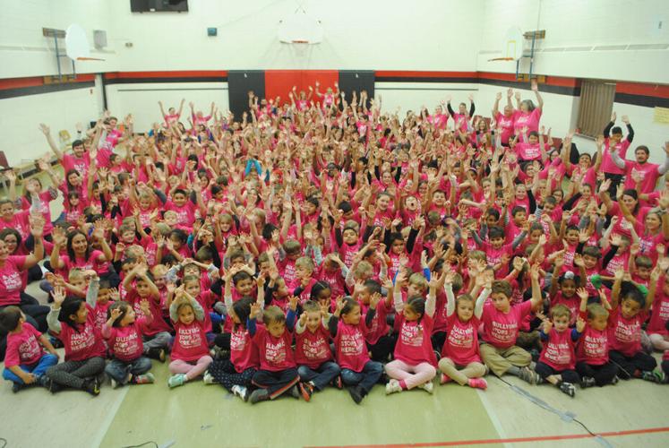 Memorial Elementary School students, staff don pink in united stand ...