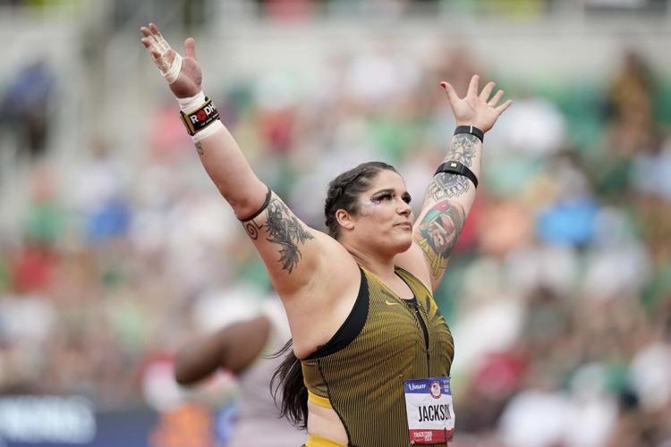 Mask-wearing shot put standout Raven Saunders earns spot to Paris ...