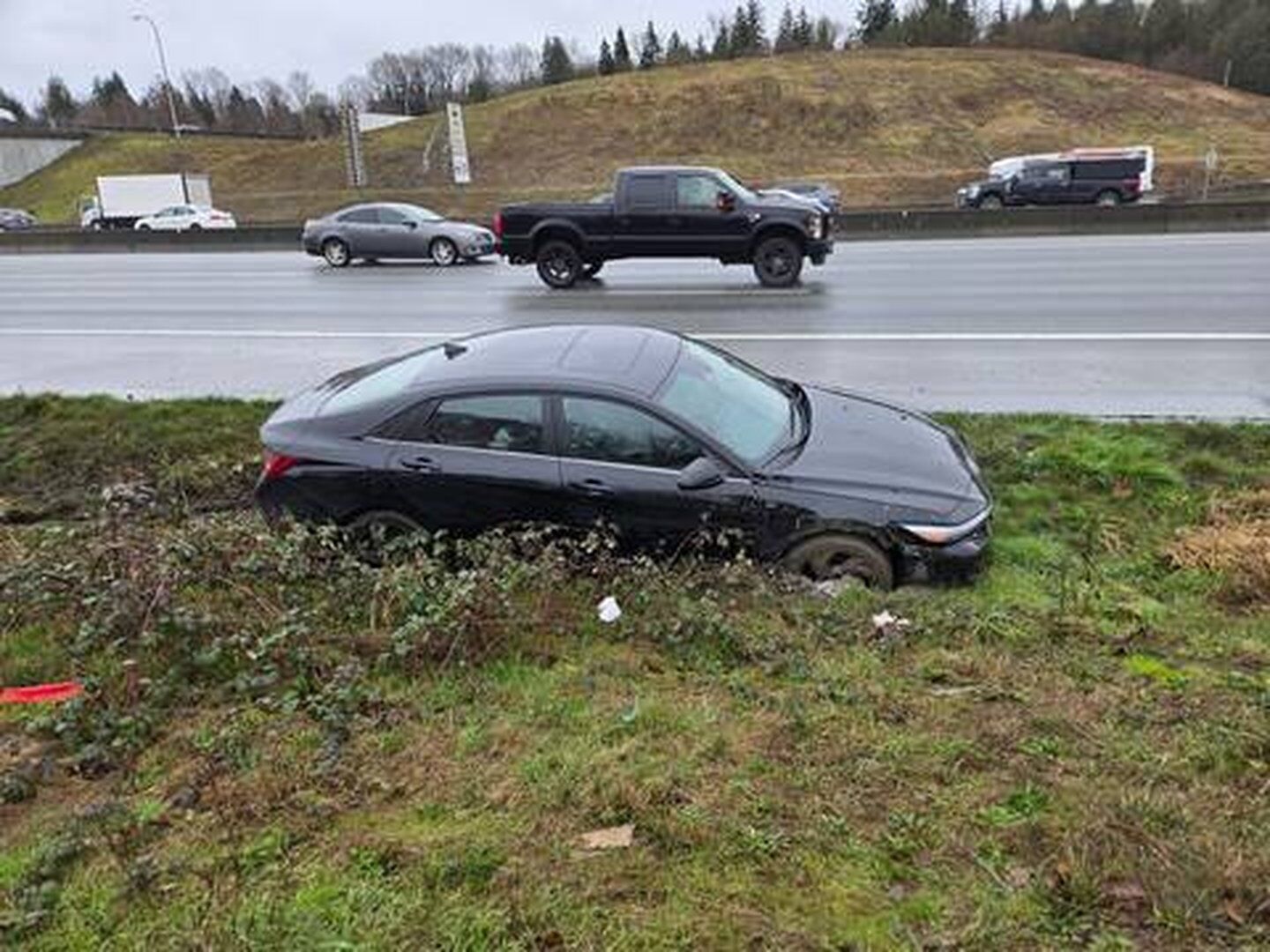 West Vancouver 'N' driver loses traction on highway, sticks mom’s car ...
