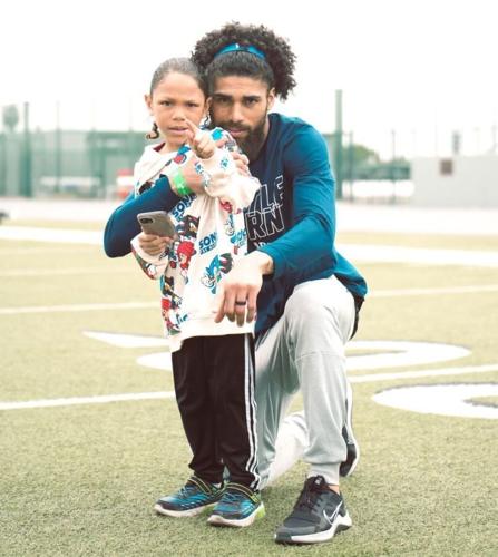 Ticats’ Kenny Lawler is here for football — and for his son