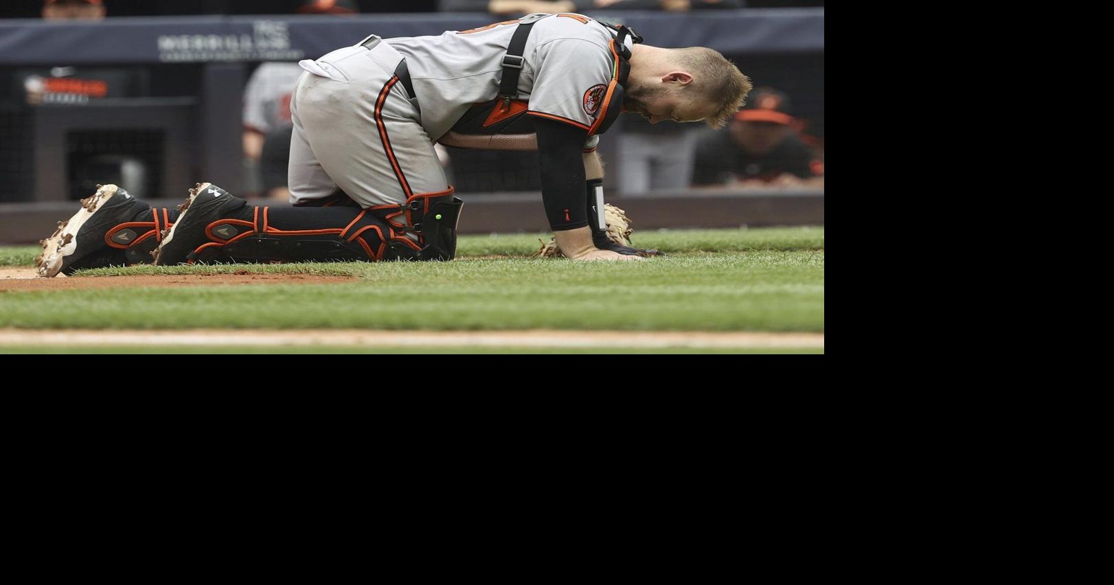 Orioles place catcher Maverick Handley on concussion injured list a day ...