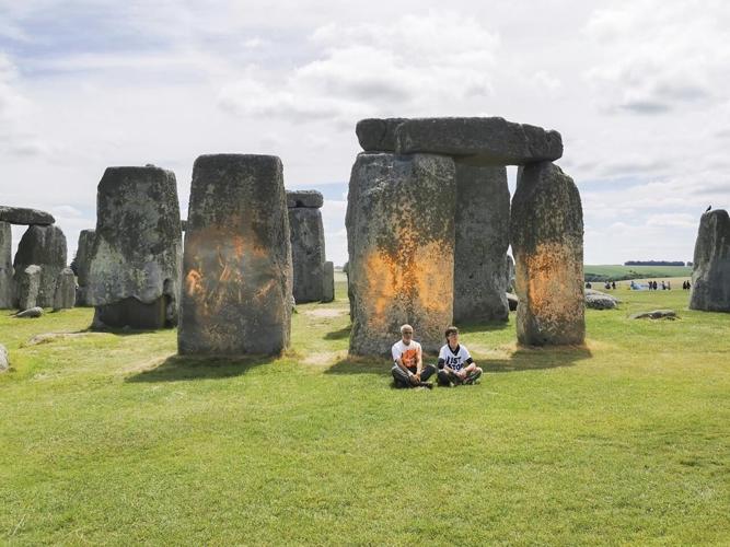 Stonehenge not visibly damaged by protest paint. It's clean and ready ...