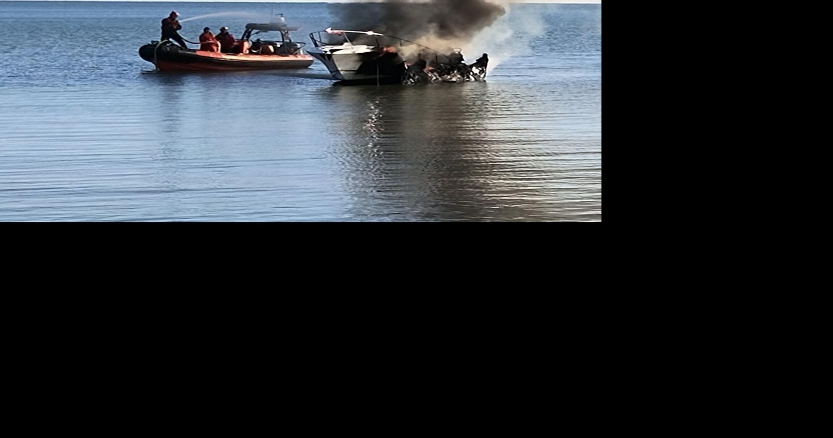 Yacht destroyed in Turkey Point boat fire