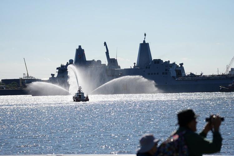 Ship parade kicks off events celebrating 250 years of the US Navy and ...