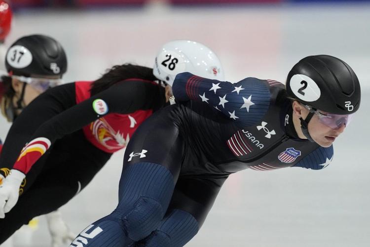 American short track skater Kristen Santos-Griswold looking for Olympic ...