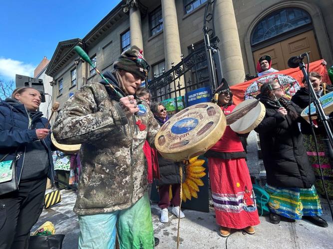 Hundreds gather for First Nations-led protest in Nova Scotia over ...