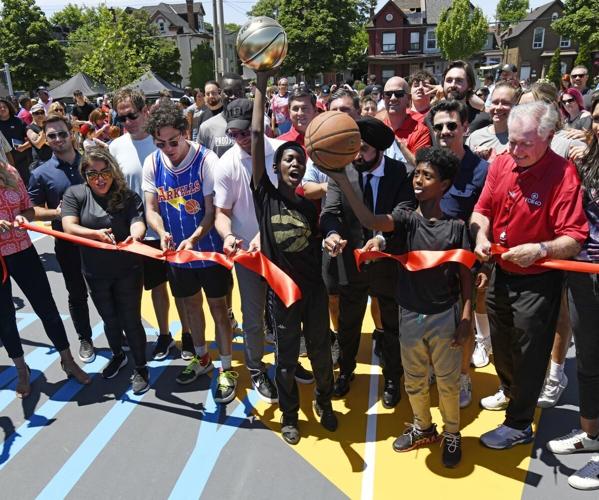 Woodlands Park ‘Rally Court’ gets celebrity tryout ahead of Arkells concert