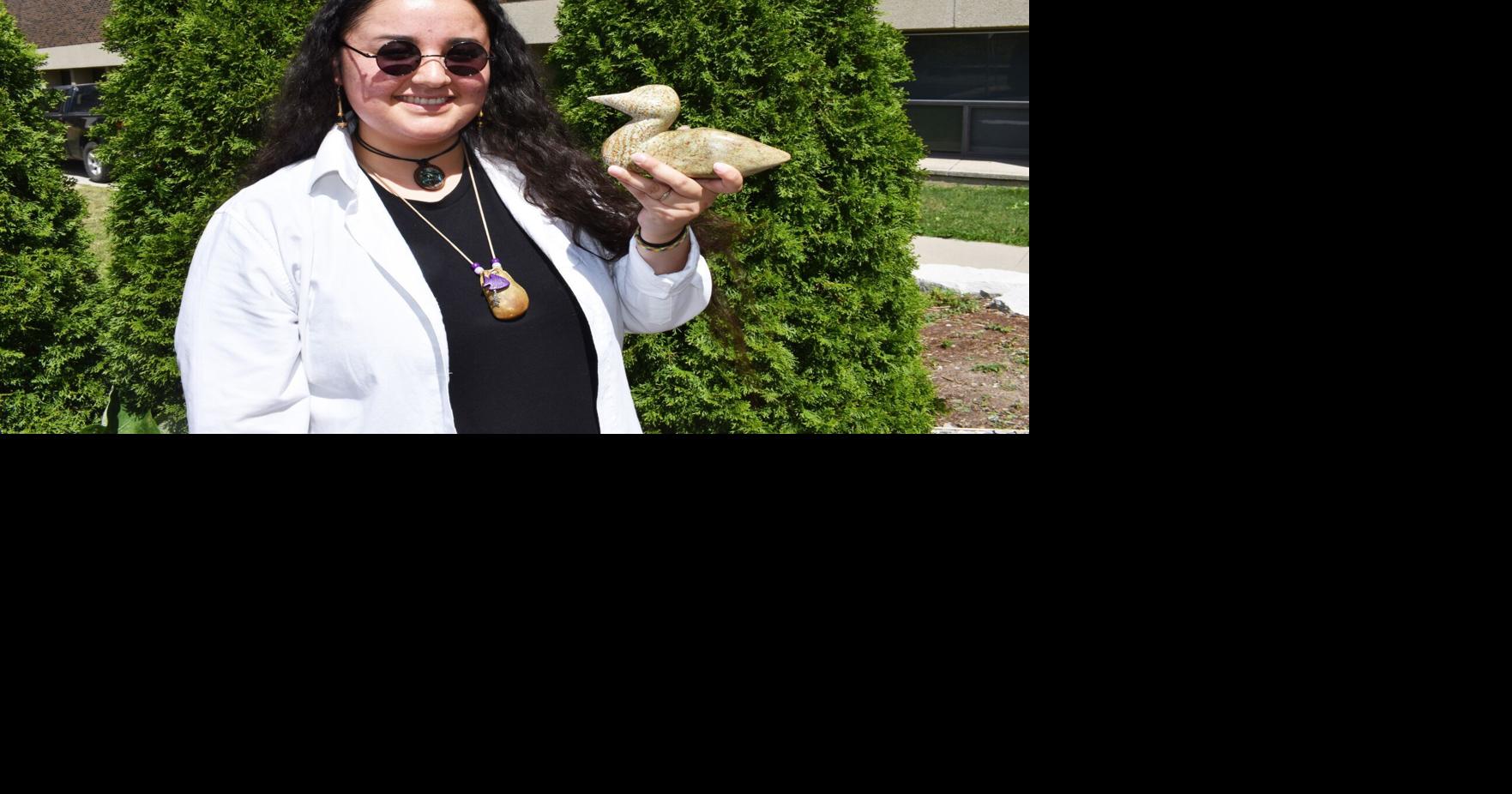 Indigenous soap stone carving at Mohawk College