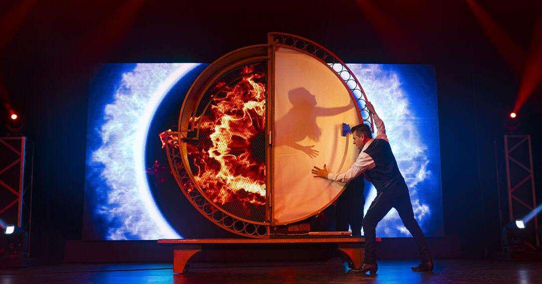 Greg Frewin and Alexandra Burgio make magic on stage