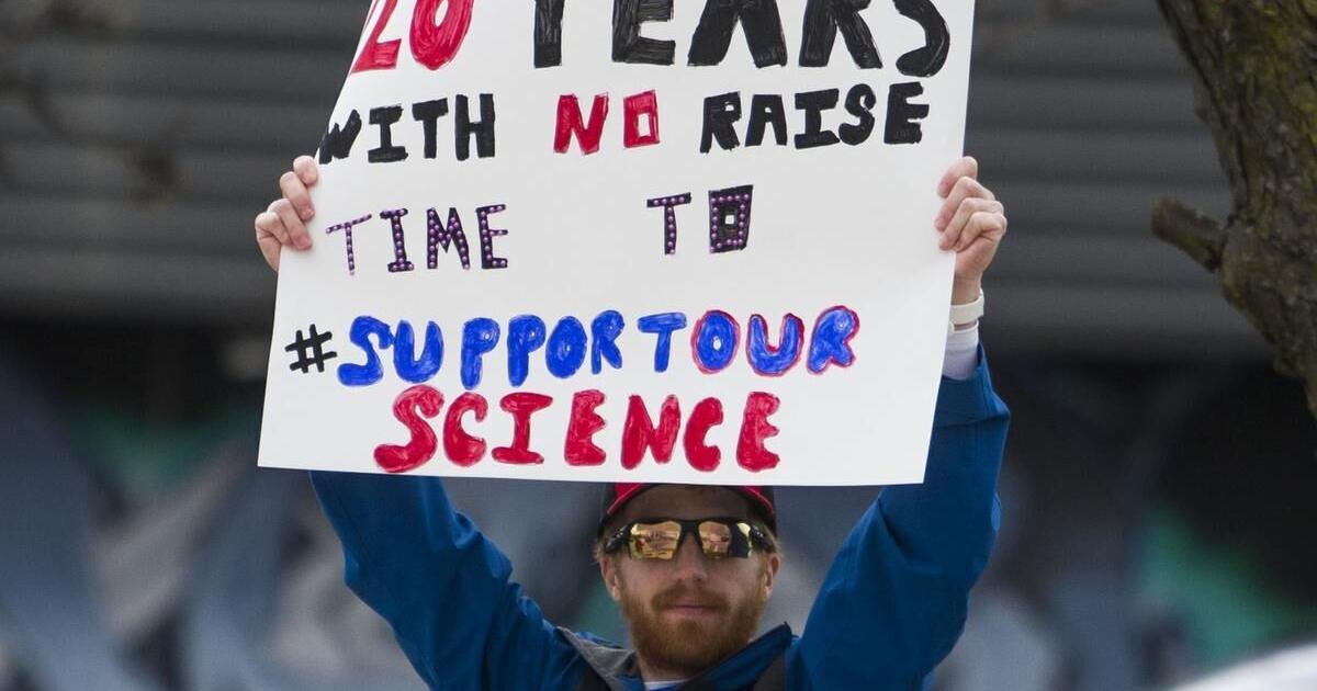 University research students protest poor funding