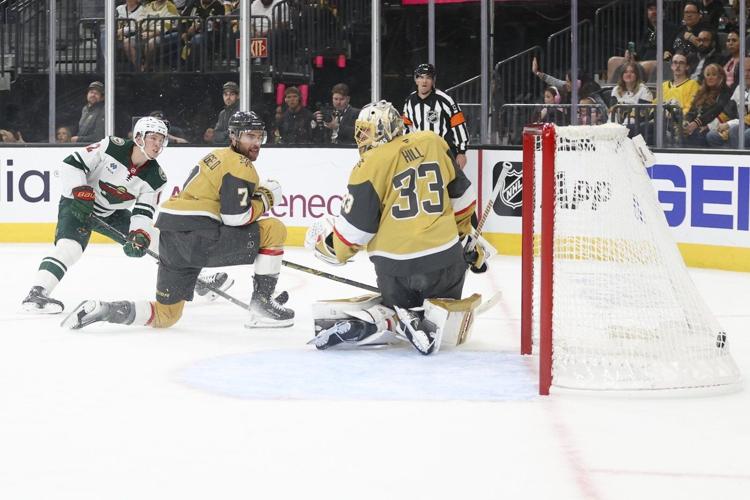 Howden scores twice and Golden Knights beat Wild 4-2 in Game 1