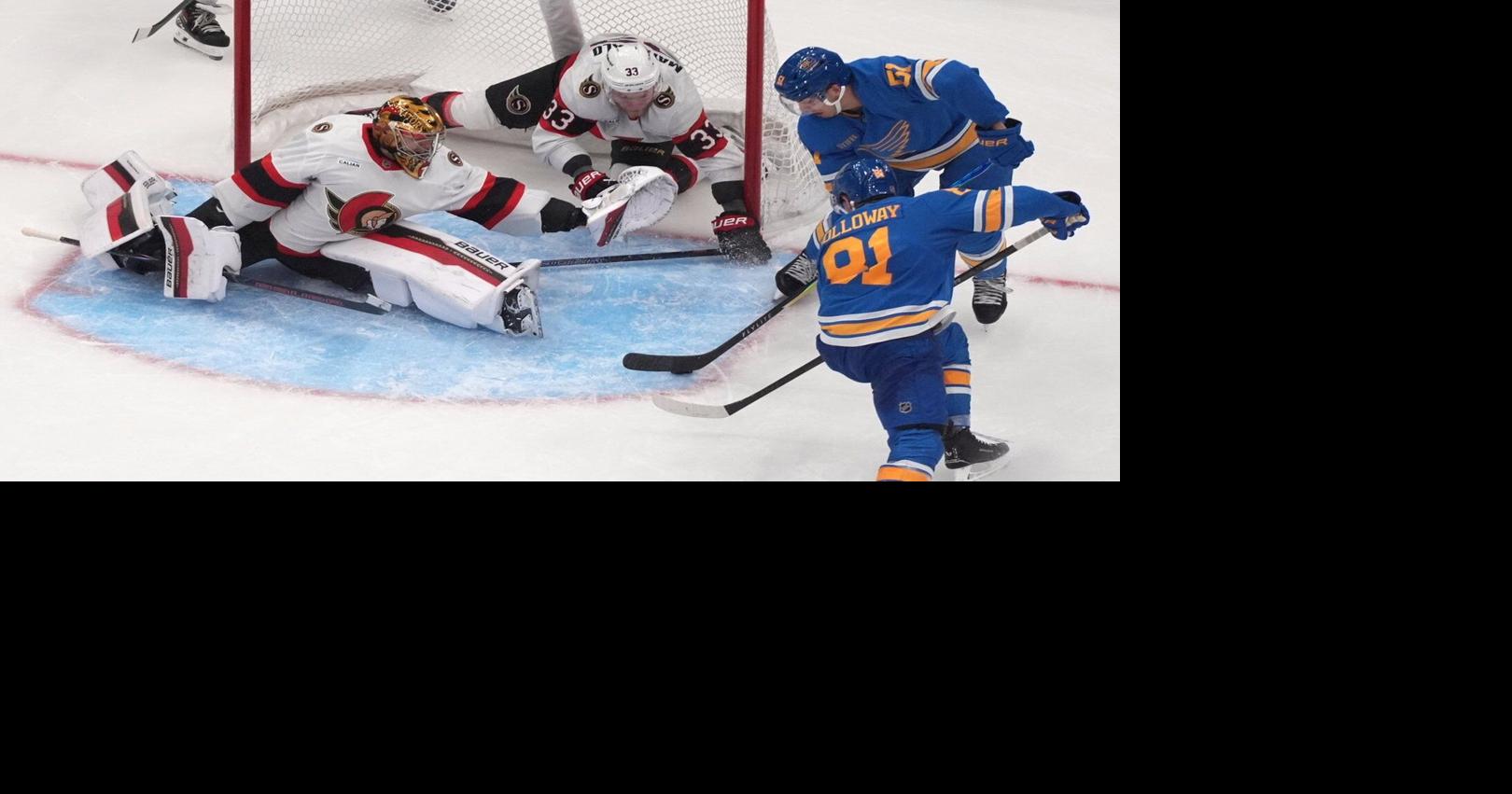 Matthew Kessel's late goal helps St. Louis Blues beat Ottawa Senators 4-3