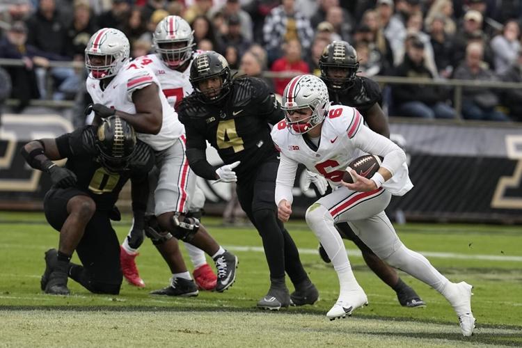 Dallan Hayden helps No. 3 Ohio State overcome offensive injuries in 41-7 blowout at Purdue