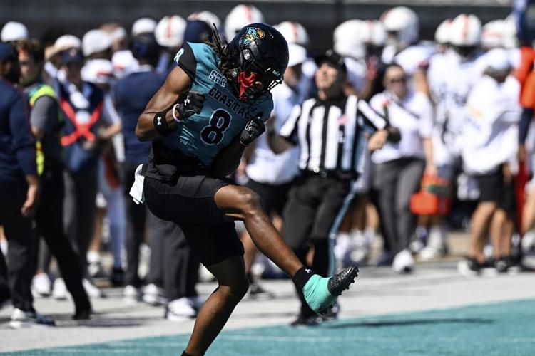 Xavier Brown leads way with 171 yards, Virginia runs over Coastal ...
