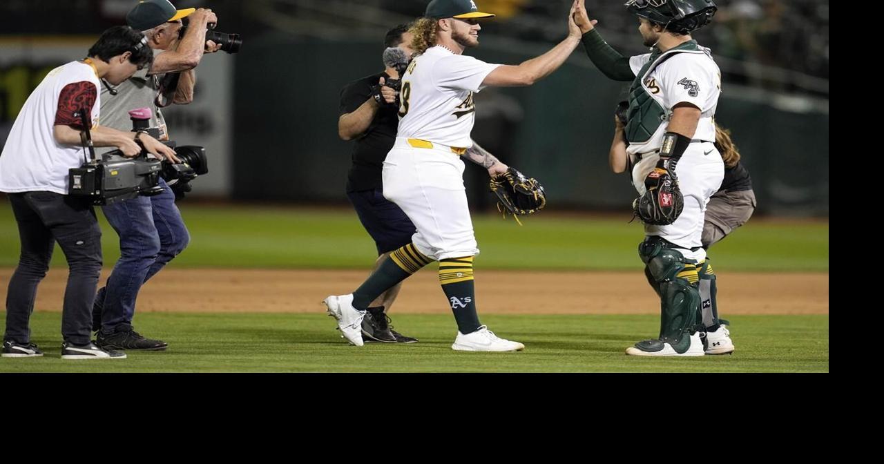 Joey Estes goes the distance and Athletics beat Angels 5-0