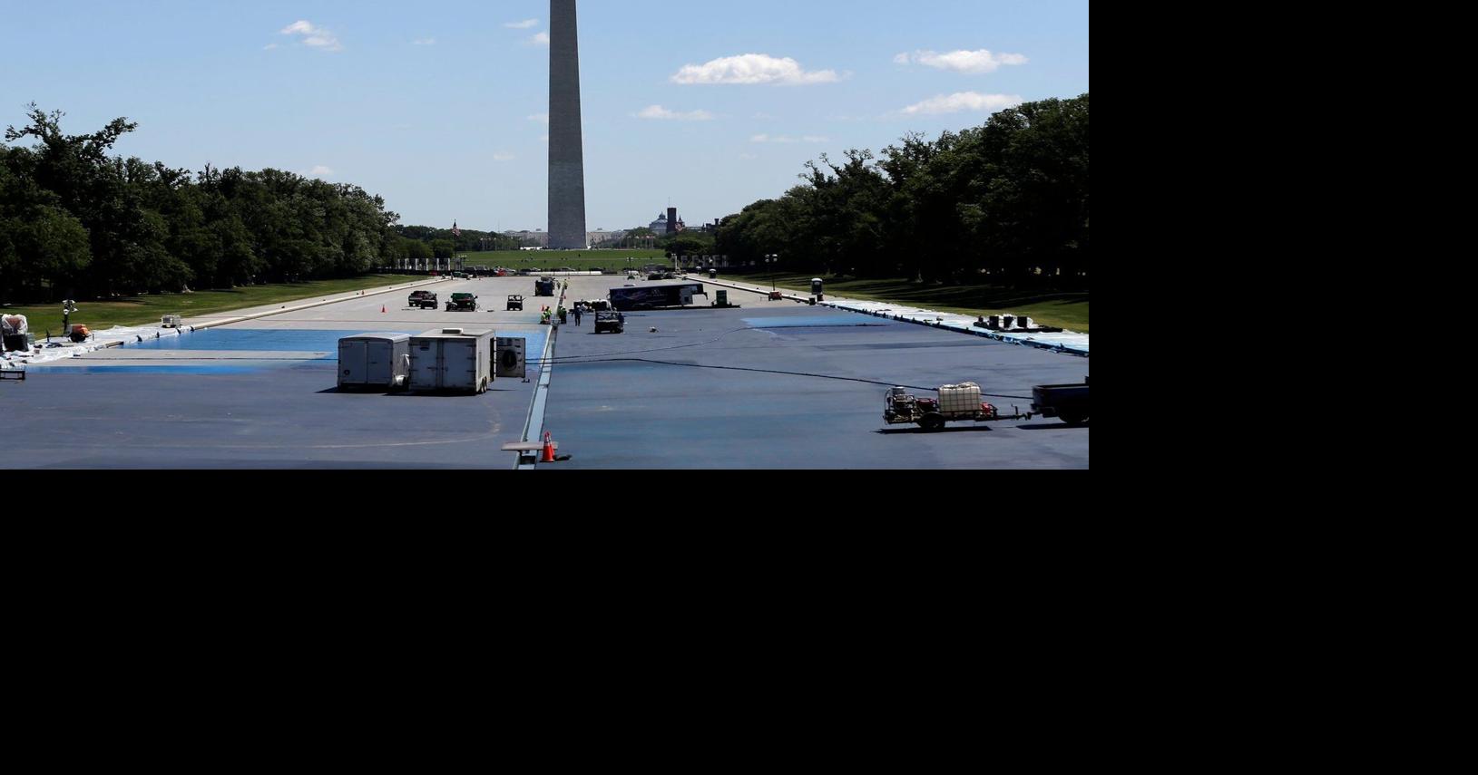 A nonprofit sues to halt Trump’s 'American flag blue' repaint of the ...