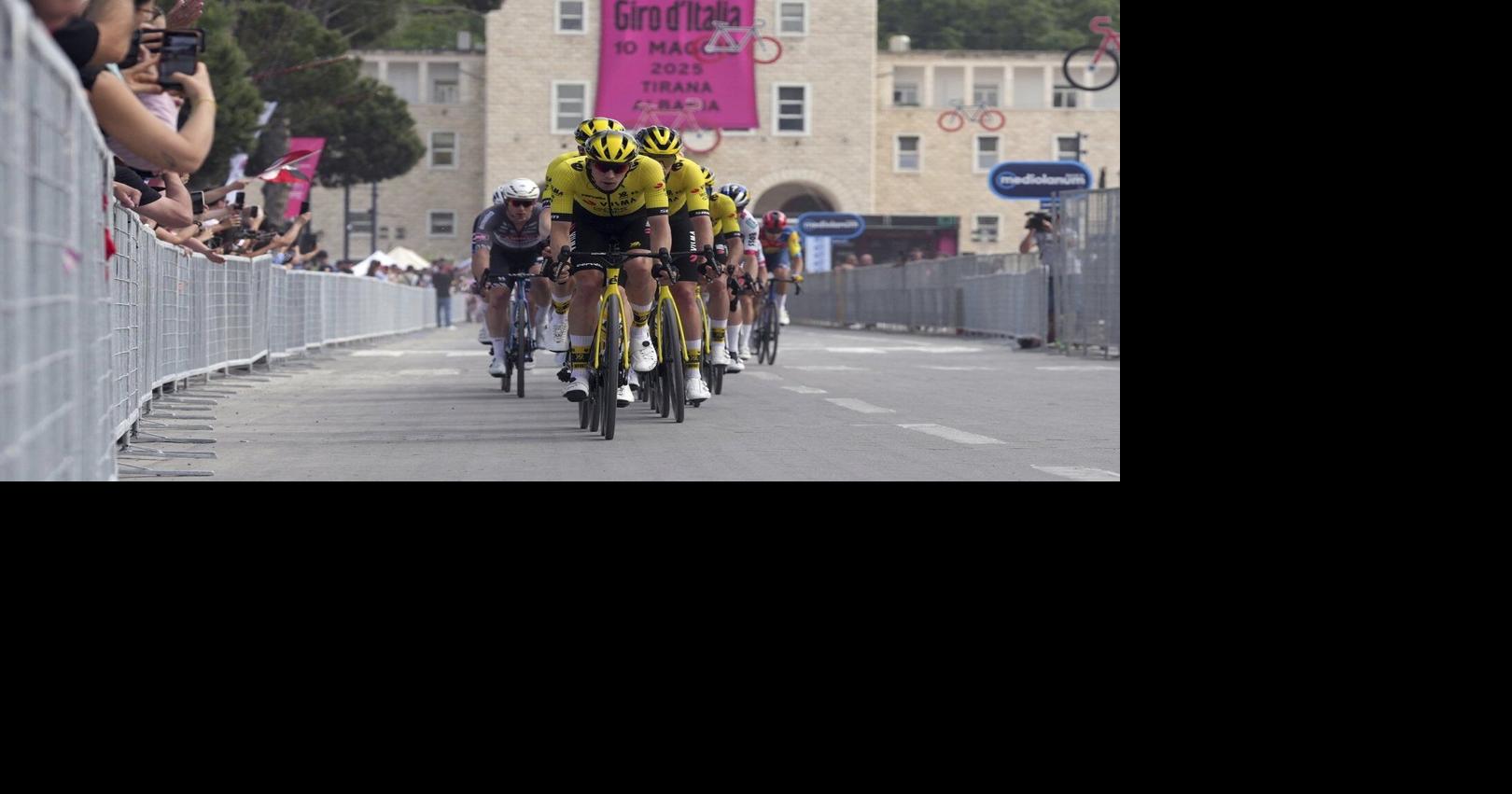 Pedersen wins opening Giro d'Italia stage in Albania and claims pink jersey
