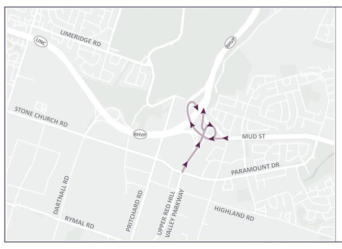 Closure of ramps at south end of Red Hill Valley Parkway at Mud Street ...