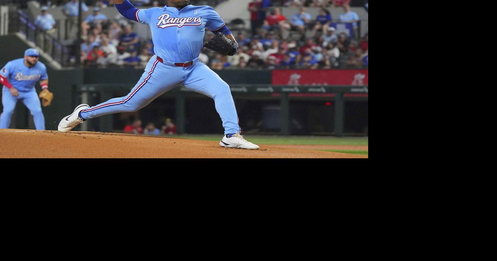 Texas rookie Kumar Rocker keeps scoreless start intact with help from ...