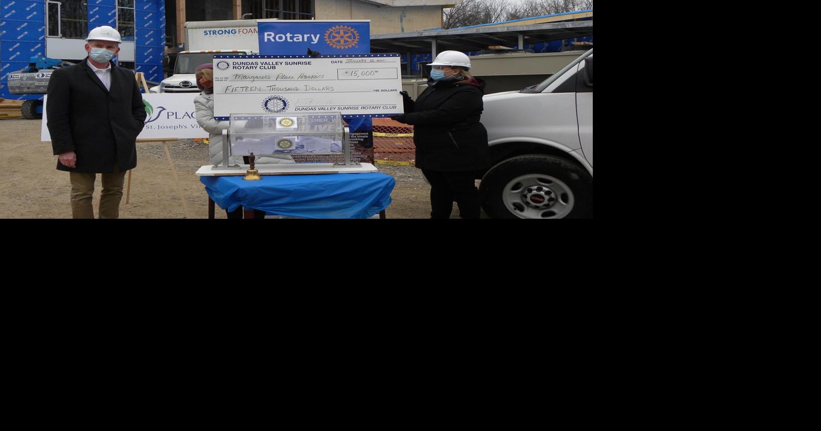 Dundas Valley Sunrise Rotary Club donates $15,000 to hospice