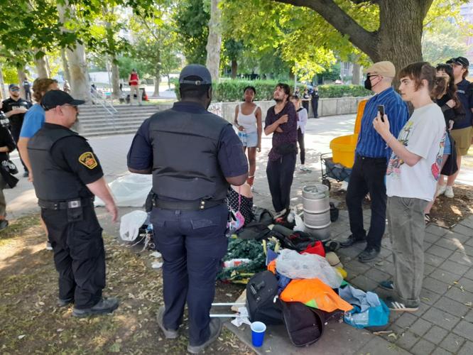 Bylaw, police clear Hamilton city hall encampment