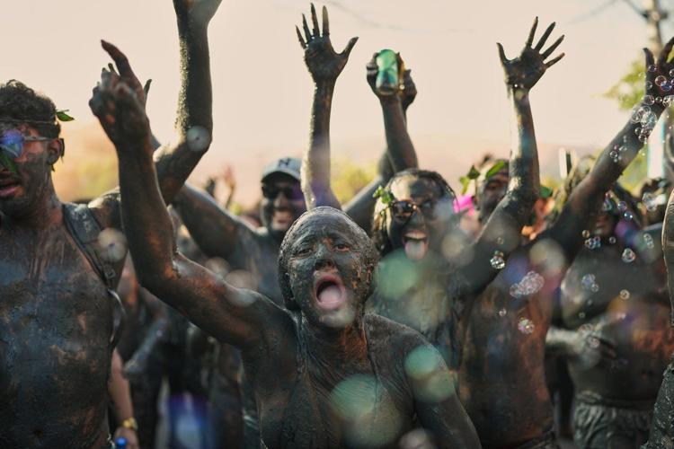 Forget glitter, this Carnival party in southern Brazil is all about mud
