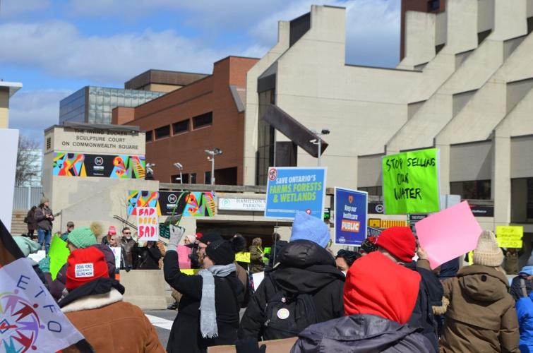 Hundreds of Hamilton protestors rally to ‘Fight Ford’