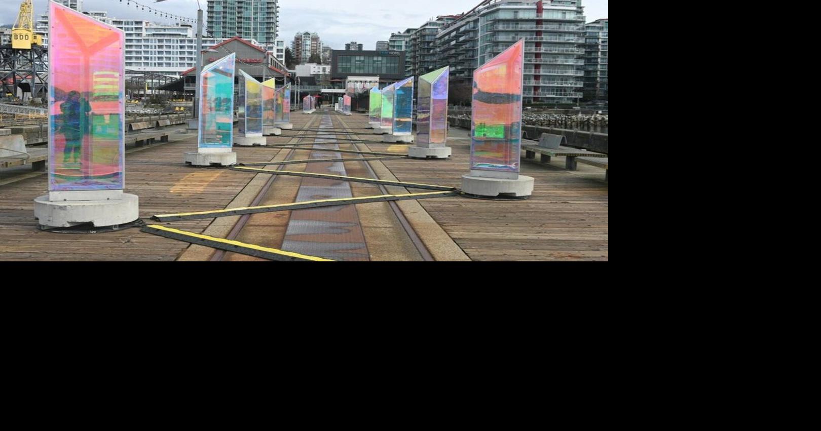 Reflective prism art installation opens at Burrard Dry Dock Pier