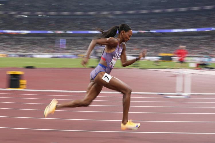 Dalilah Muhammad, former 400 hurdles record holder and Olympic champion ...