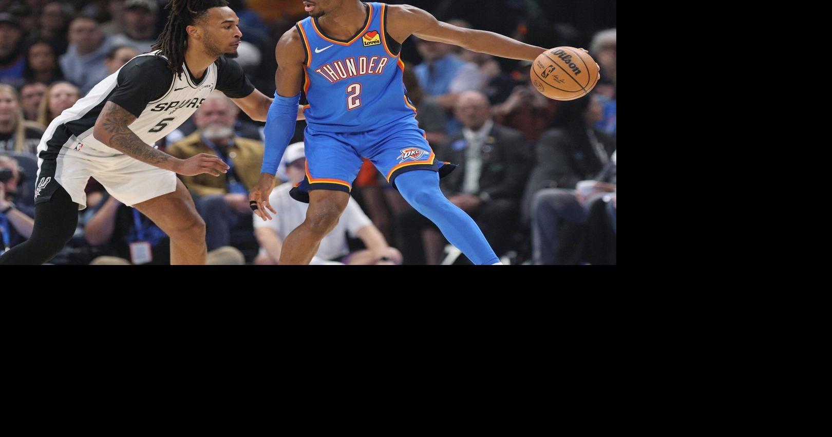 Gilgeous-Alexander scores 34 as Thunder top Spurs for first time in ...
