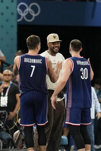 Serbia's Bogdan Bogdanovic says Carmelo Anthony-inspired 3-point gesture was done out of respect