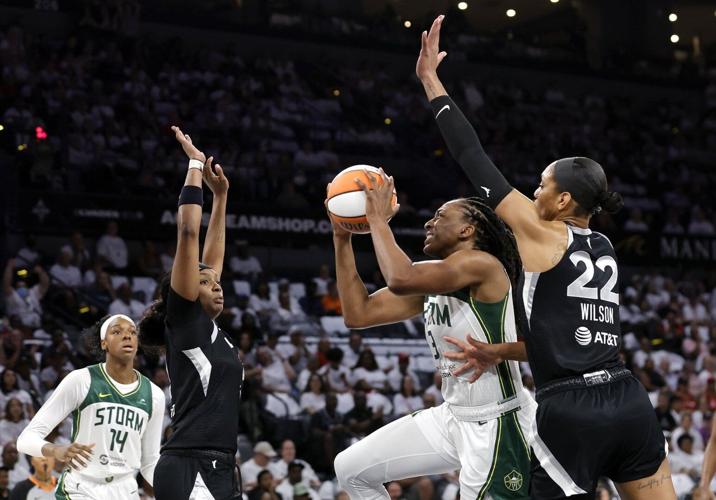 Aces beat Storm 102-77 in playoff opener after winning final 16 regular ...