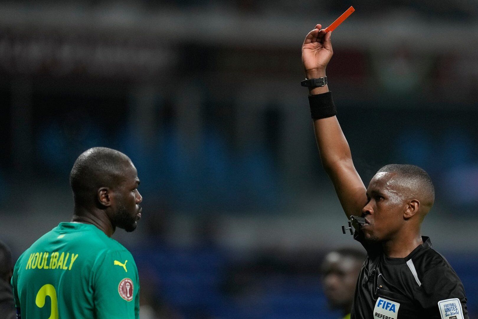 Senegal captain Kalidou Koulibaly sent off in 100th appearance, will ...
