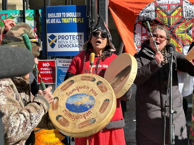 Hundreds gather for First Nations-led protest in Nova Scotia over ...