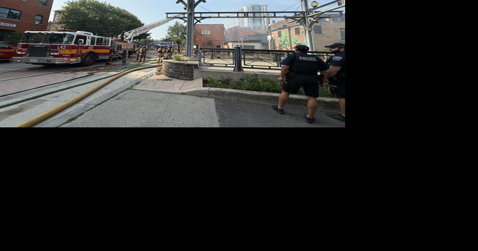 Multiple-alarm fire breaks out in downtown Hamilton