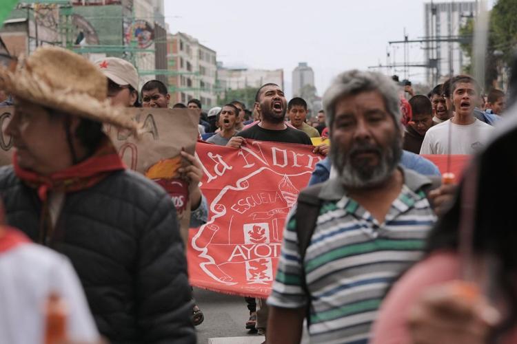 Gaza crisis features in march remembering 1968 Mexican massacre