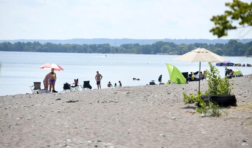Hamilton waterfalls, beaches packed as summer heat continues