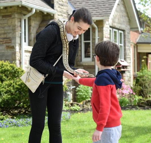 Morgan Baker takes a walk around Dundas, with her two-year-old ball ...