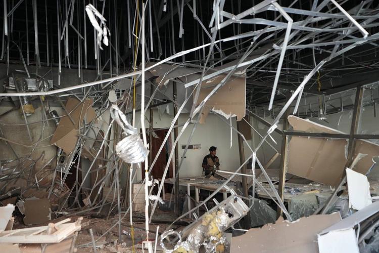 Photos show a former scam compound at the Thai-Cambodian border