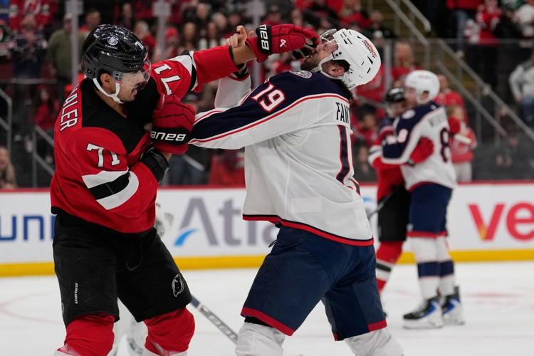 Monahan and Coyle lead Blue Jackets past Devils 5-3 to stop 4-game skid