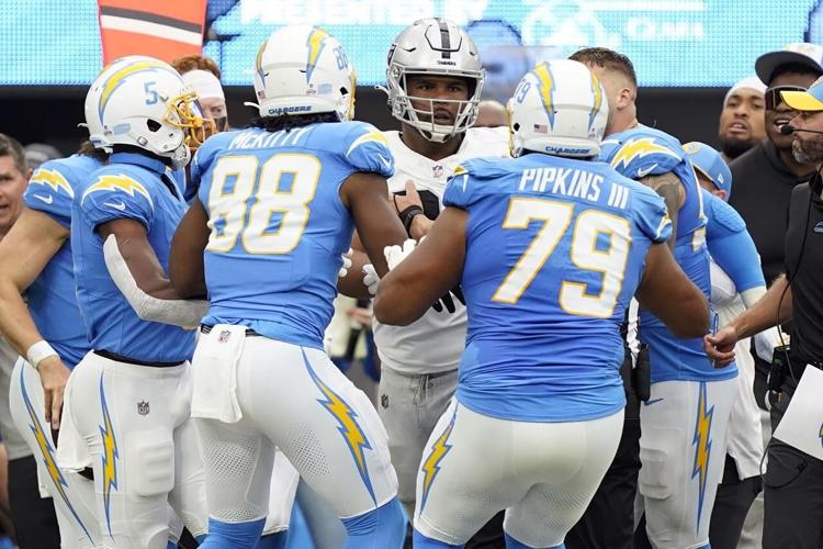 Ex-Charger Jerry Tillery ejected for late hit on LA QB Justin Herbert