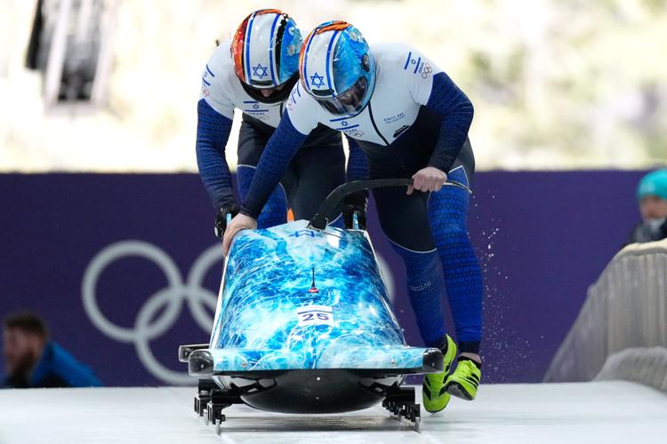 Last at halfway, smiling at the finish: Israel’s first Olympic bobsled run